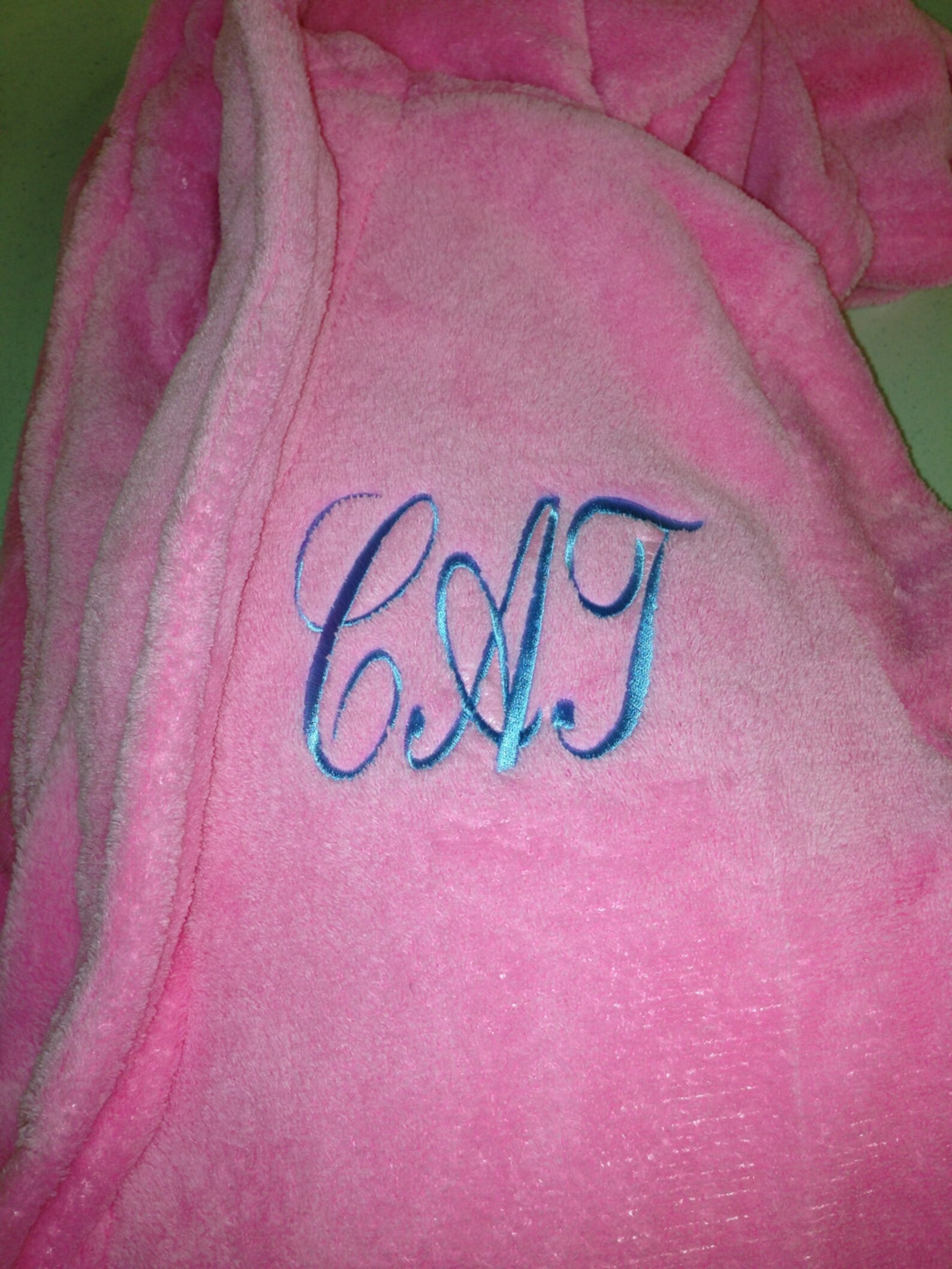 Wrapped in A Cloud PINK Plush Robe 1,000 Monogram Thread Colors to ...