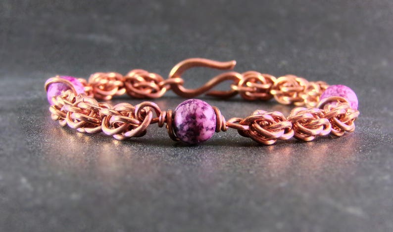 Copper Chainmaille Bracelet Copper Chain Bracelet | Etsy