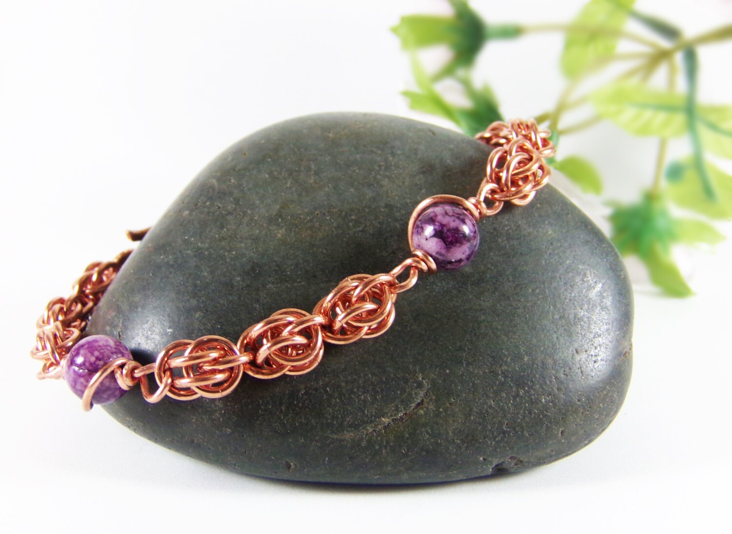Copper Chainmaille Bracelet Copper Chain Bracelet - Etsy