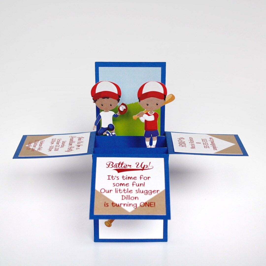 Baseball Theme Party Invitation, Sports Birthday Invite, Baseball ...