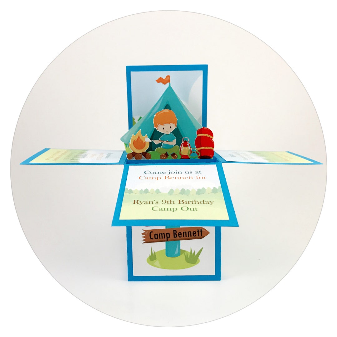 Camping Birthday Invitations - Camp Out Invitation - Camping Invitation ...