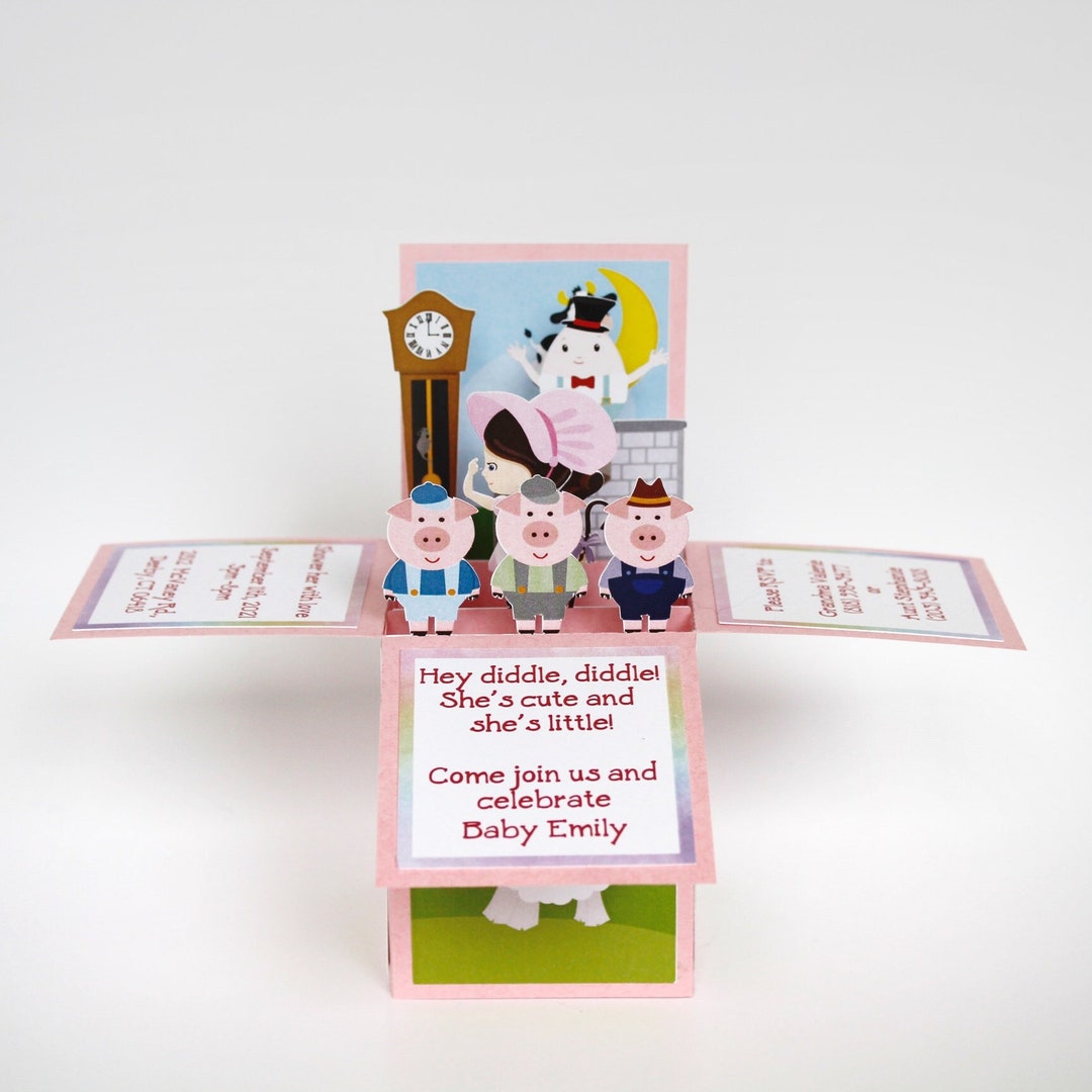 Nursery Rhyme Party Invitation, Childrens Birthday Invites, Storybook ...