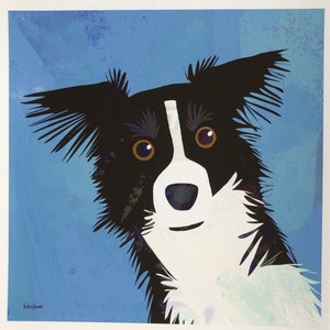 Dog Art - Border Collie Print - Cute Dog Art - Dog Lover - Dog Collage ...