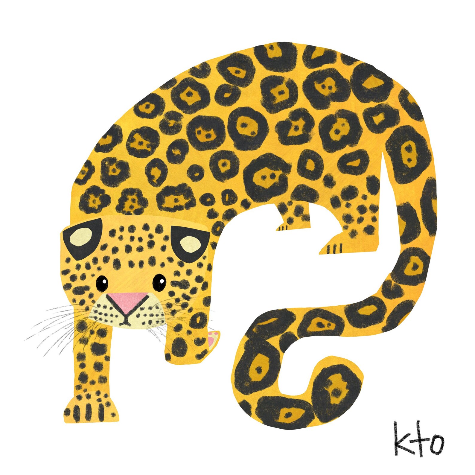 Jaguar Print - Collage Art Illustration Print - Cat Lover - Etsy