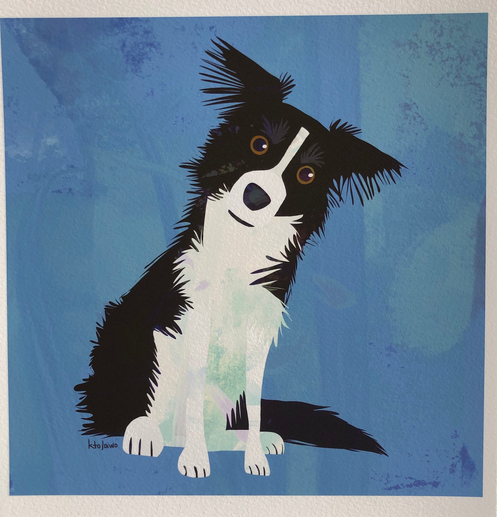 Dog Art - Border Collie Print - Dog Lover - Cute Dog Print - Dog ...