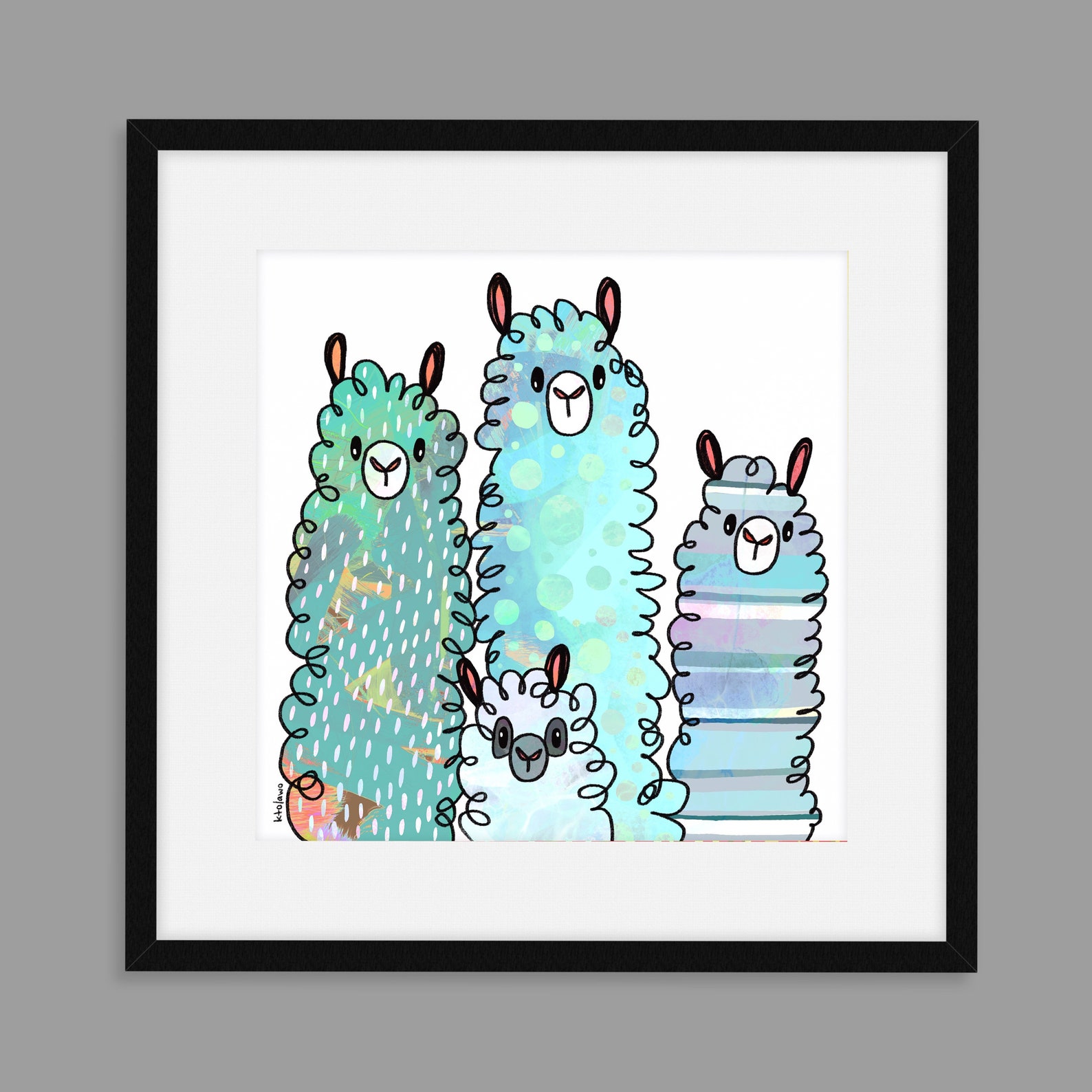 Llama Alpaca Print Cute Art Print Llama Illustration - Etsy