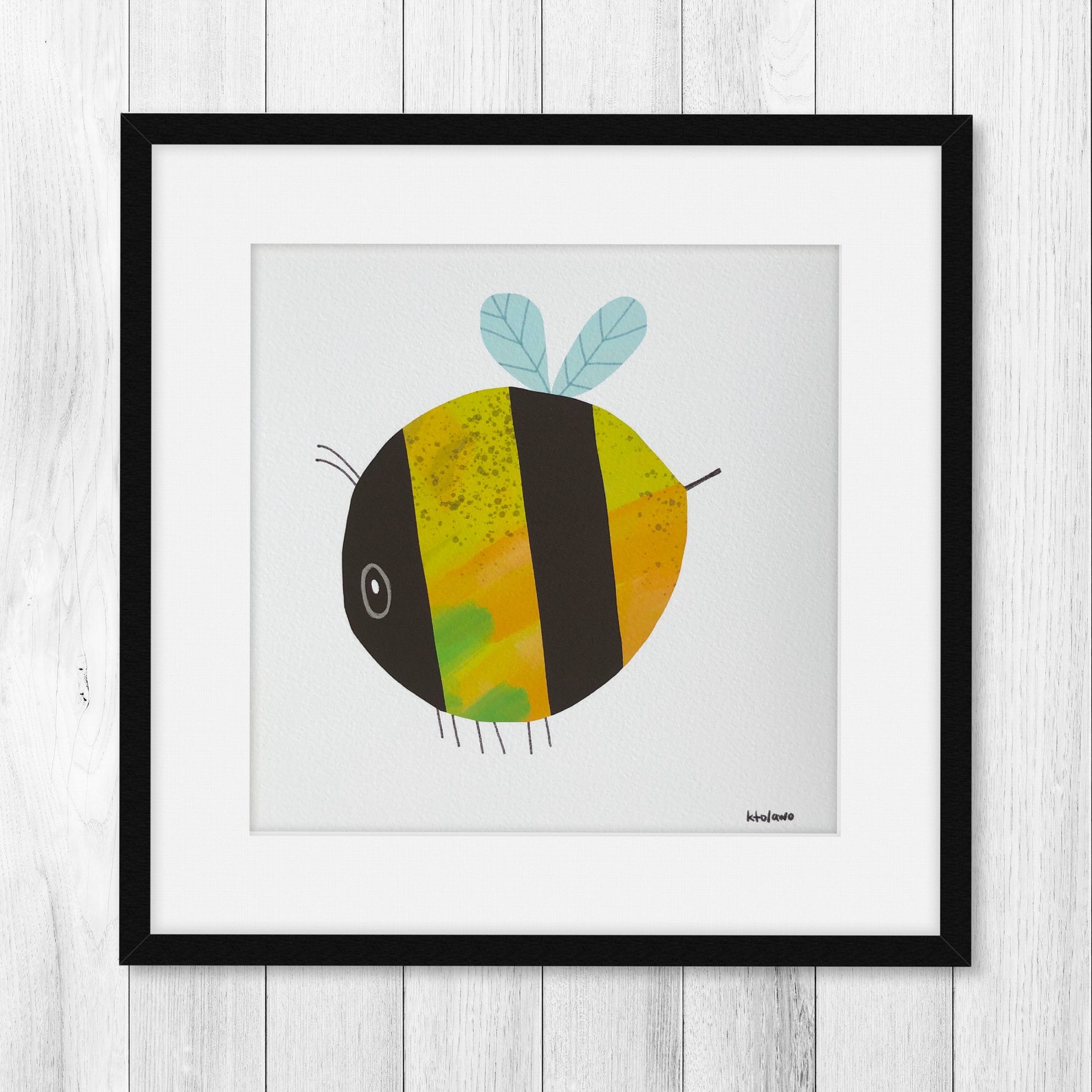 Cute Art Print Busy Bee Bee Lover Bee Illustration Bee - Etsy