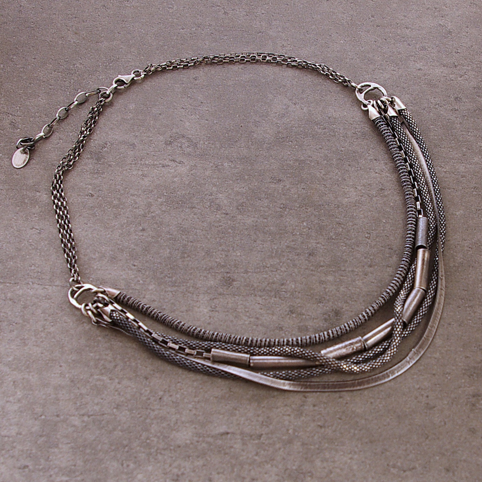 Layer Necklace With Sterling Silver Multi Strand Necklace - Etsy