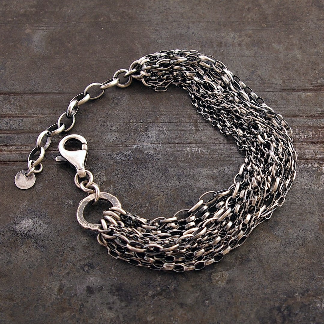 925 Sterling Silver Layered Bracelet Elegant Birthday Gift for Women ...