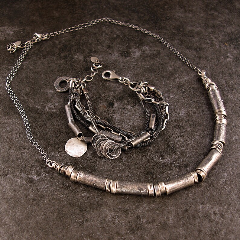 Unique Sterling Silver Necklace Handmade Jewelry Raw - Etsy