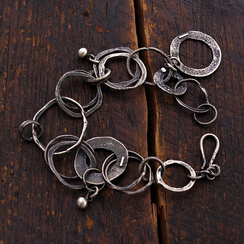 Unique Gift Handmade Sterling Silver Bracelet Chunky - Etsy