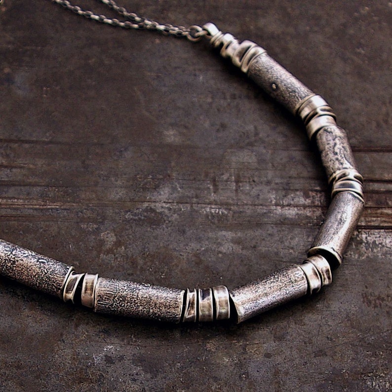 Unique Sterling Silver Necklace Handmade Jewelry Raw - Etsy