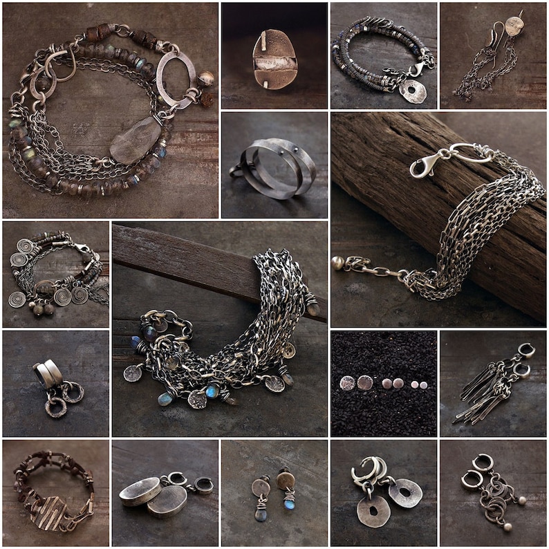 Unique Gift Handmade Sterling Silver Bracelet Chunky - Etsy