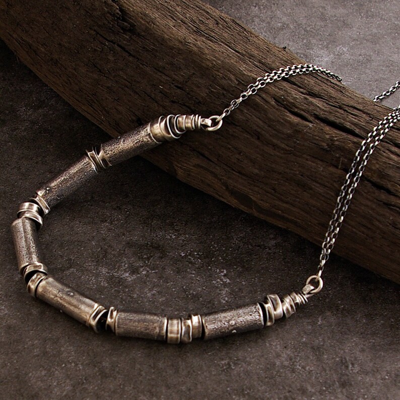 Unique Sterling Silver Necklace Handmade Jewelry Raw - Etsy