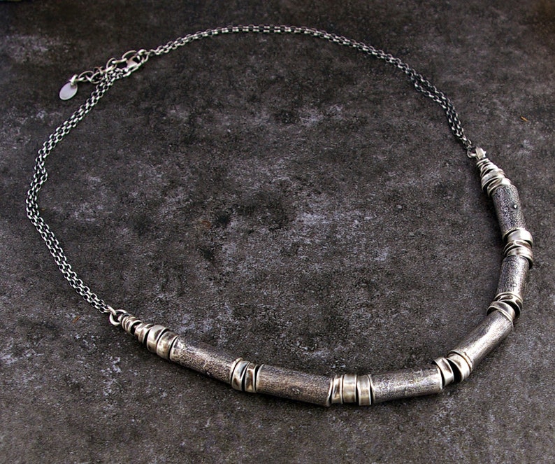 Unique Sterling Silver Necklace Handmade Jewelry Raw - Etsy