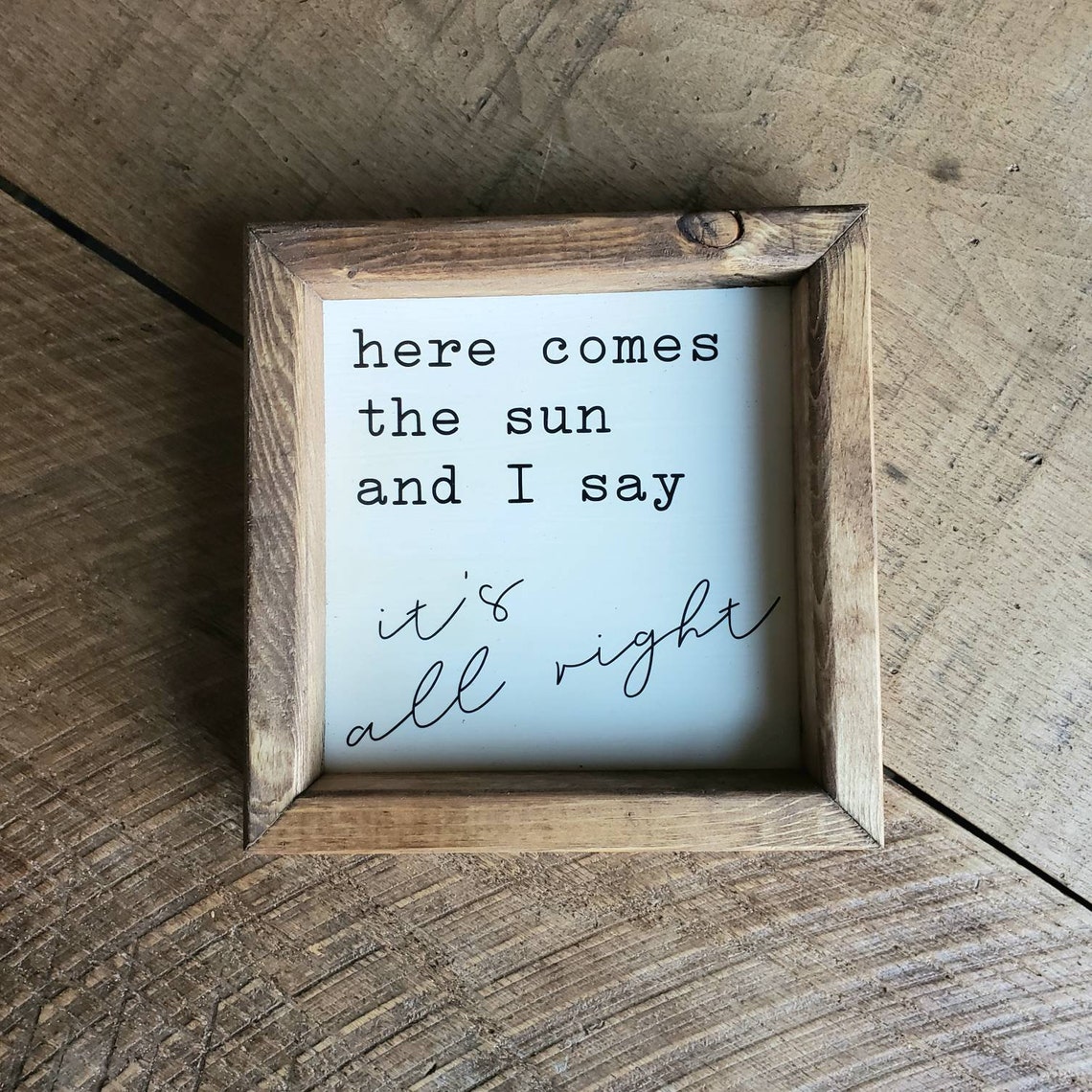 Here Comes the Sun. Beatles Inspired Decor. Beatles Lyrics. | Etsy