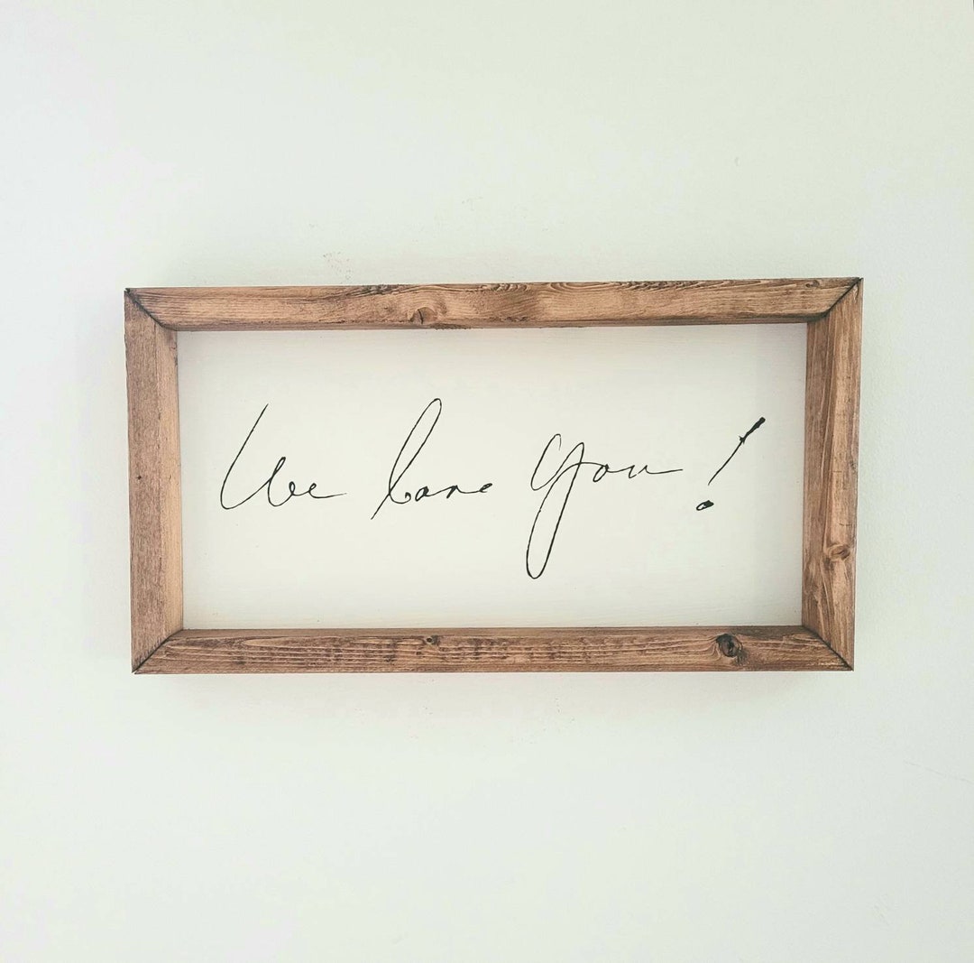 Custom Handwritten Wooden Farmhouse Sign. Valentine's Day Gifts. Unique ...