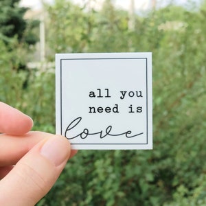 All You Need is Love. Beatles Inspired Vinyl Sticker. Beatles Gifts ...