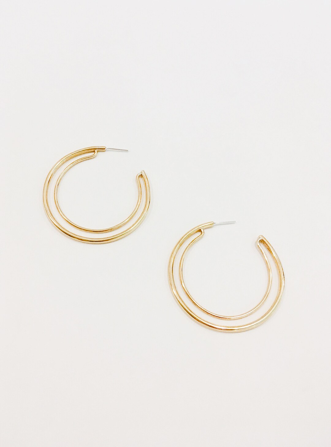Double Hoops - Etsy