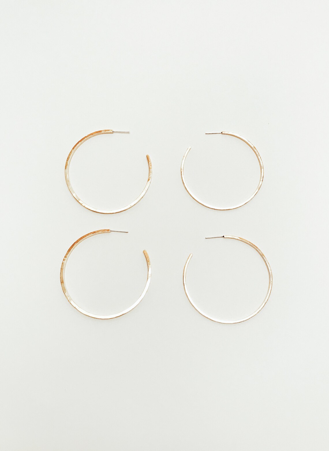 Kye Hoops | Textured Hammered Hoop - Etsy