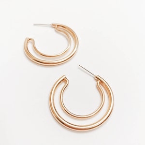 Mini Double Hoops - Etsy Canada