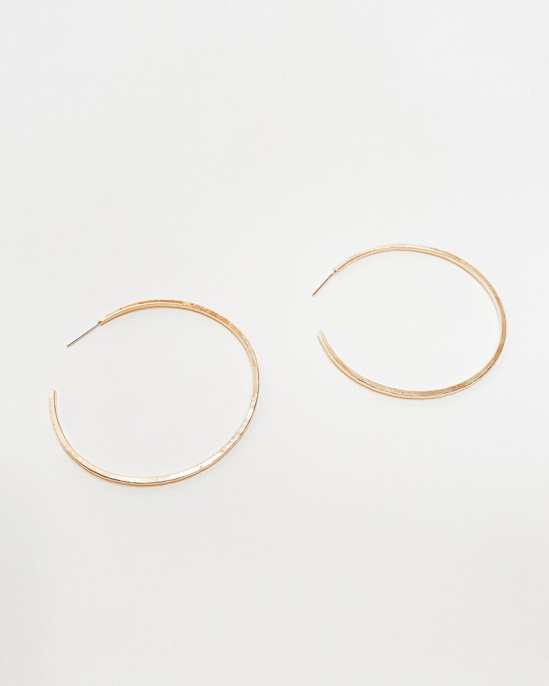 Kye Hoops | Textured Hammered Hoop - Etsy