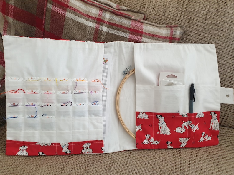 CUSTOM SIZE! Cross Stitch Embroidery Organiser Folio Folder DIY Sewing ...