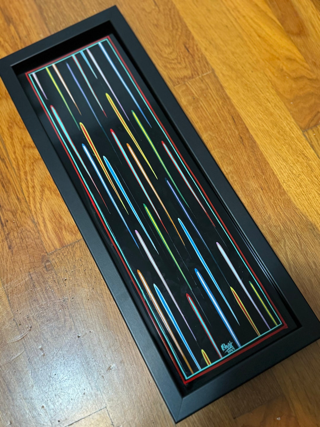 Hand Pinstripe Art Panel 12: Tear Drops - Etsy