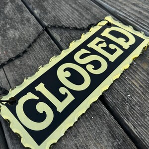 22k Gold Leaf Open/closed Glass Sign - Etsy