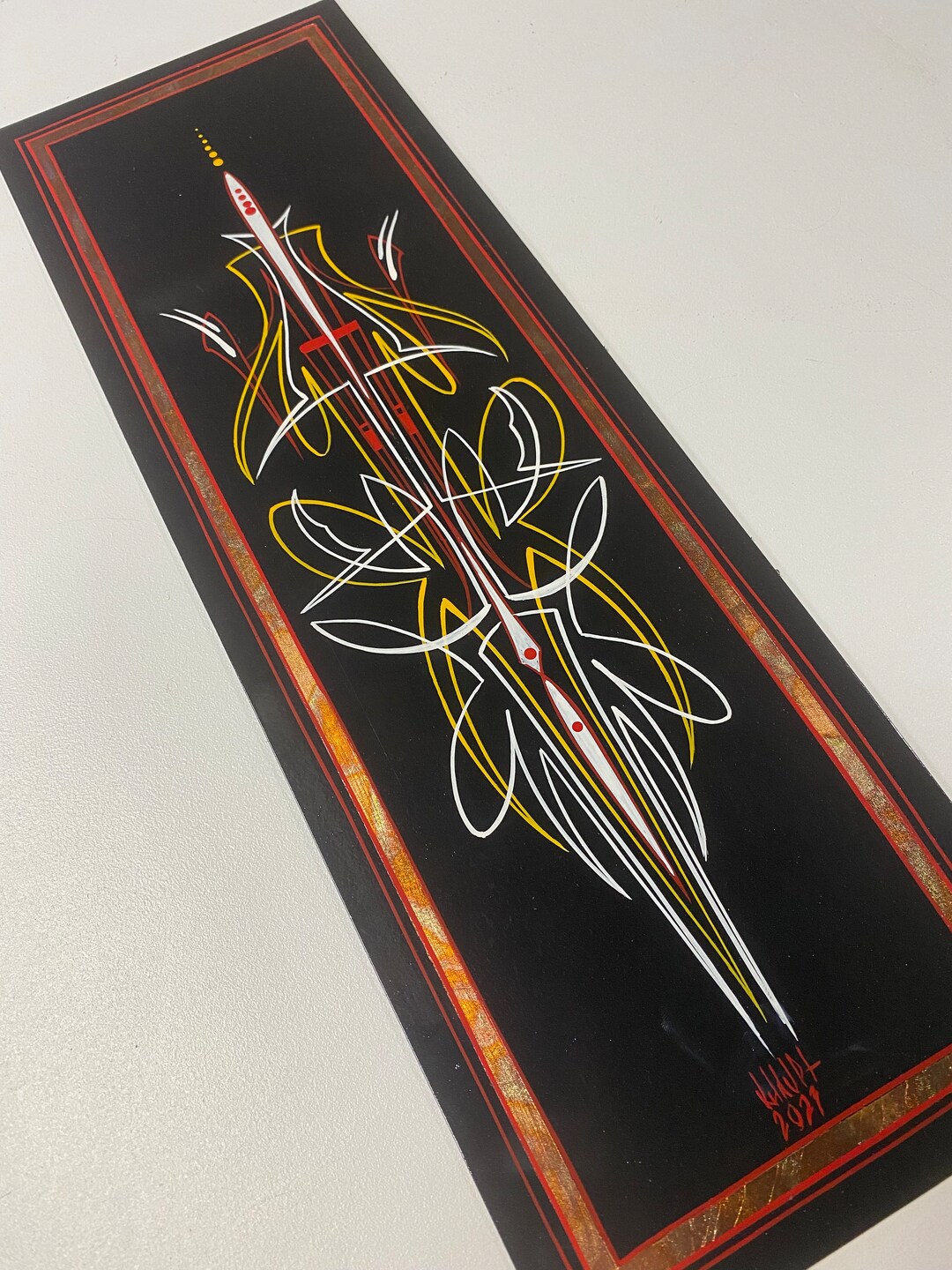 Pinstripe Panel: Gold Leaf W/ Metallic Flake - Etsy