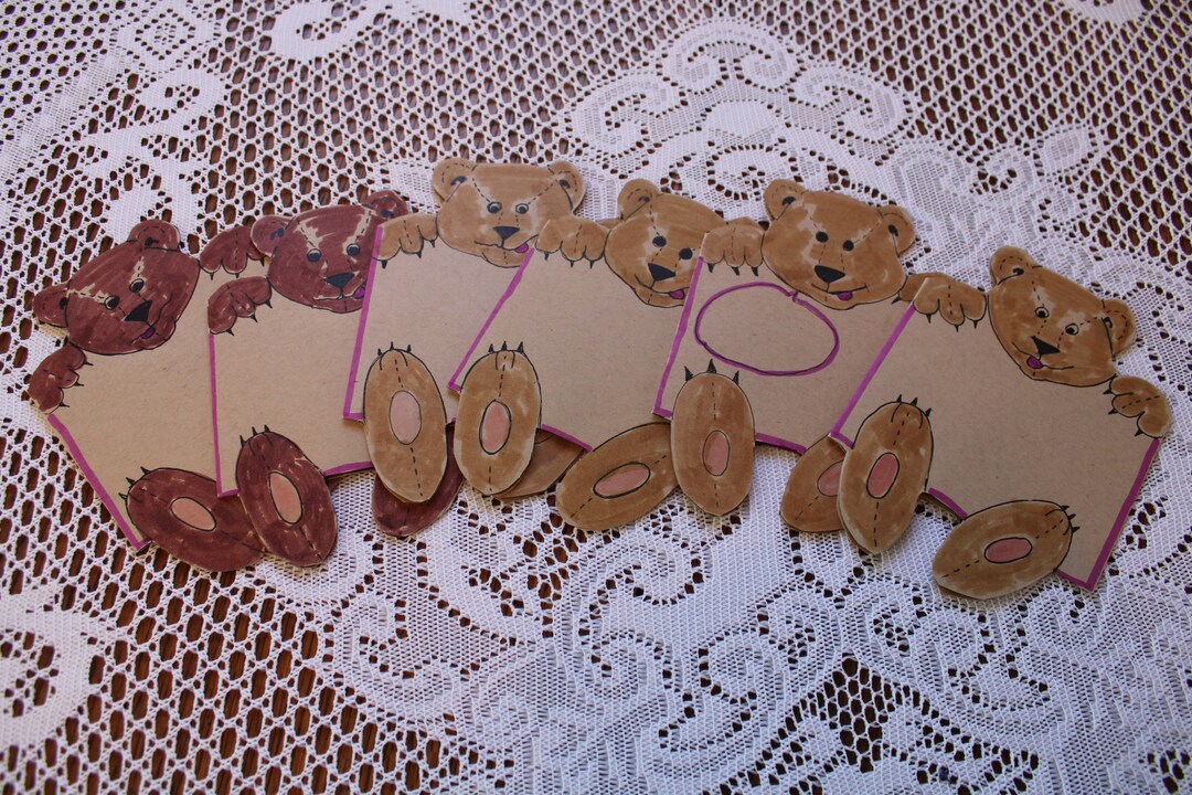 Handmade Blank Note Cards With Decorated Envelopes Bear Motif - Etsy