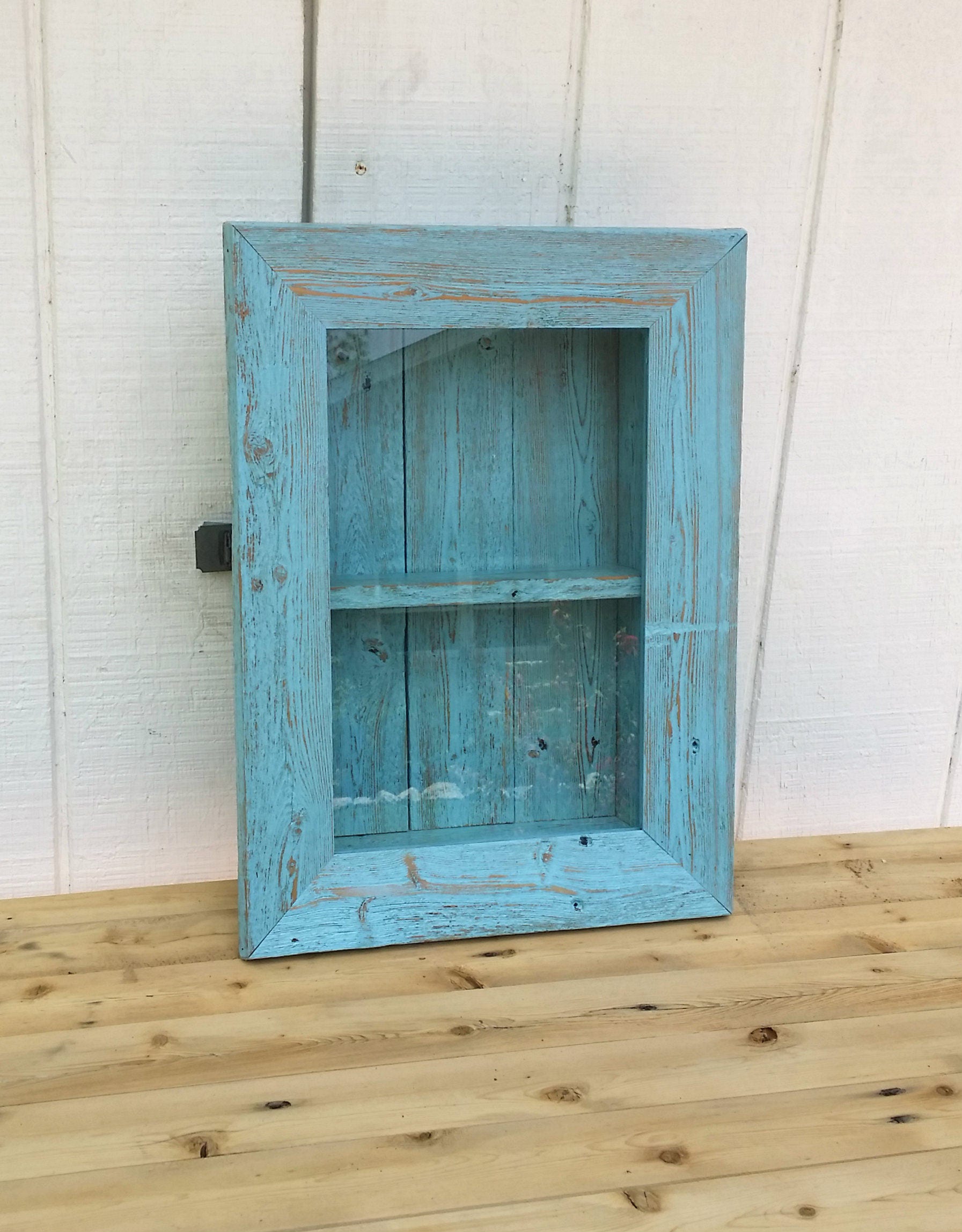 Rustic Wood Shadow Box Wall Shelf Nursery Beach Cottage Chic | Etsy