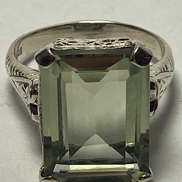 Prasiolite Ring - Etsy