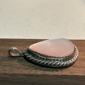 Navajo Pink Mussel Sterling Pendant Cynthia Begay 925 Silver Pendant ...
