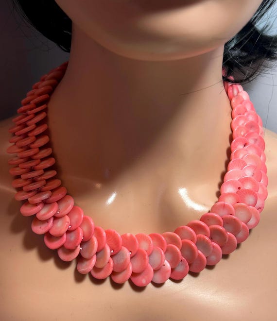 Coral Sterling Necklace 121g Adjustable 21.5 Jay King Desert Rose Trading 925 Silver Vintage Jewelry Anniversary Christmas Birthday Gift