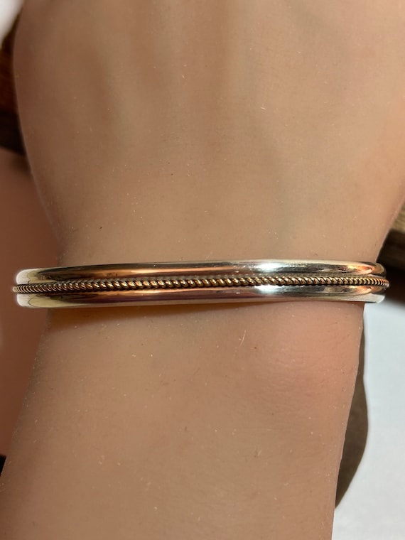 Navajo 12K Sterling Cuff Bracelet Melissa Yazzie 925 Silver 12KT GF Vintage Jewelry Native Southwestern Birthday Christmas Gift Anniversary Etsy