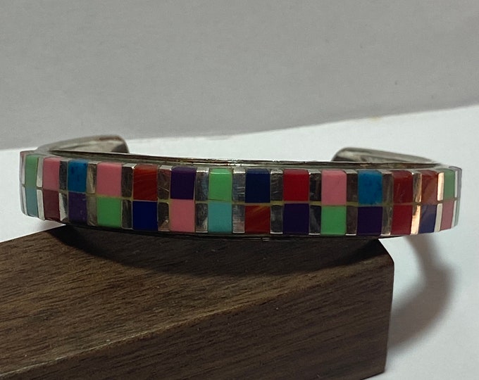 Barse Multi Stone Sterling Cuff Bracelet Turquoise Sugilite Lapis Red ...