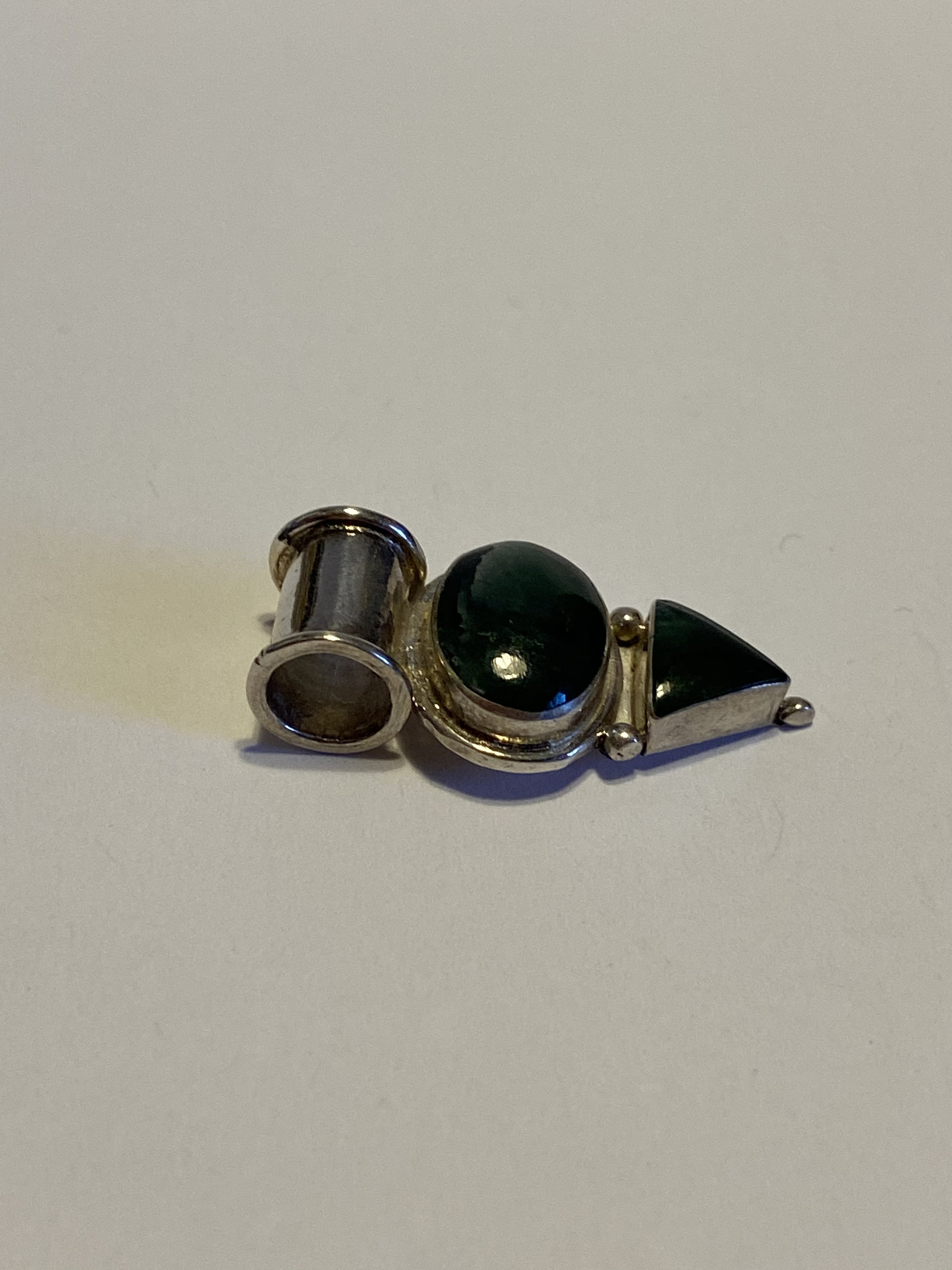 Navajo Green Jade 950 Sterling Pendant Silver Native American - Etsy