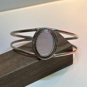 Navajo Pink Mussel Sterling Cuff Bracelet Clayton Tom 925 Silver Shell ...