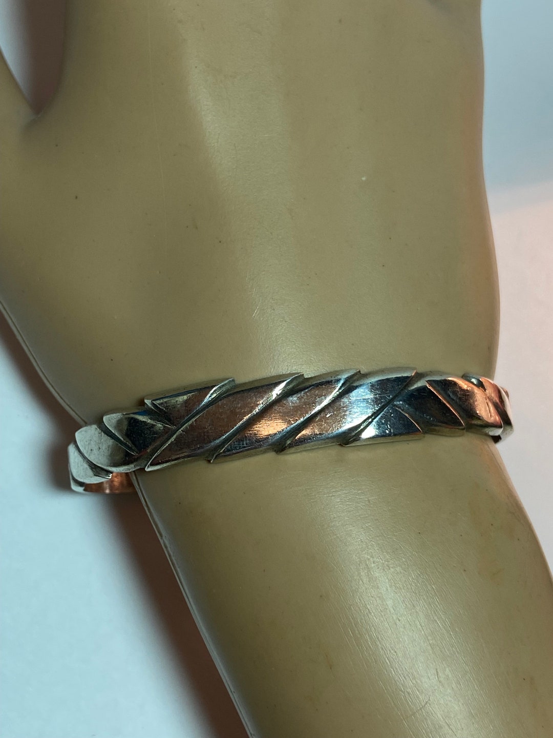 Navajo Sterling Cuff Bracelet Nila Cook Johnson 925 Silver Vintage ...