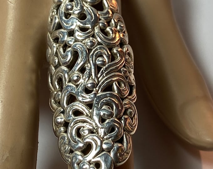 Israel Sterling Rose Ring Bat-ami Bat Ami Electroform Wax Sz 9 Silver ...