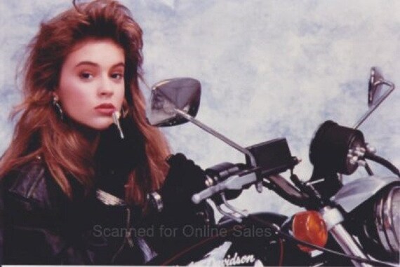 Alyssa Milano Harley Davidson 4x6 Photo | Etsy