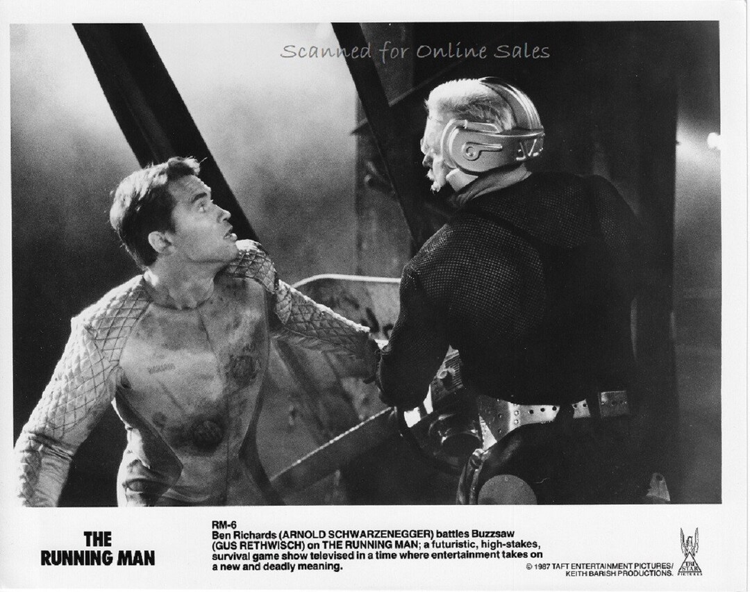 The Running Man Ben Richards Arnold Schwarzenegger Buzzsaw Gus - Etsy