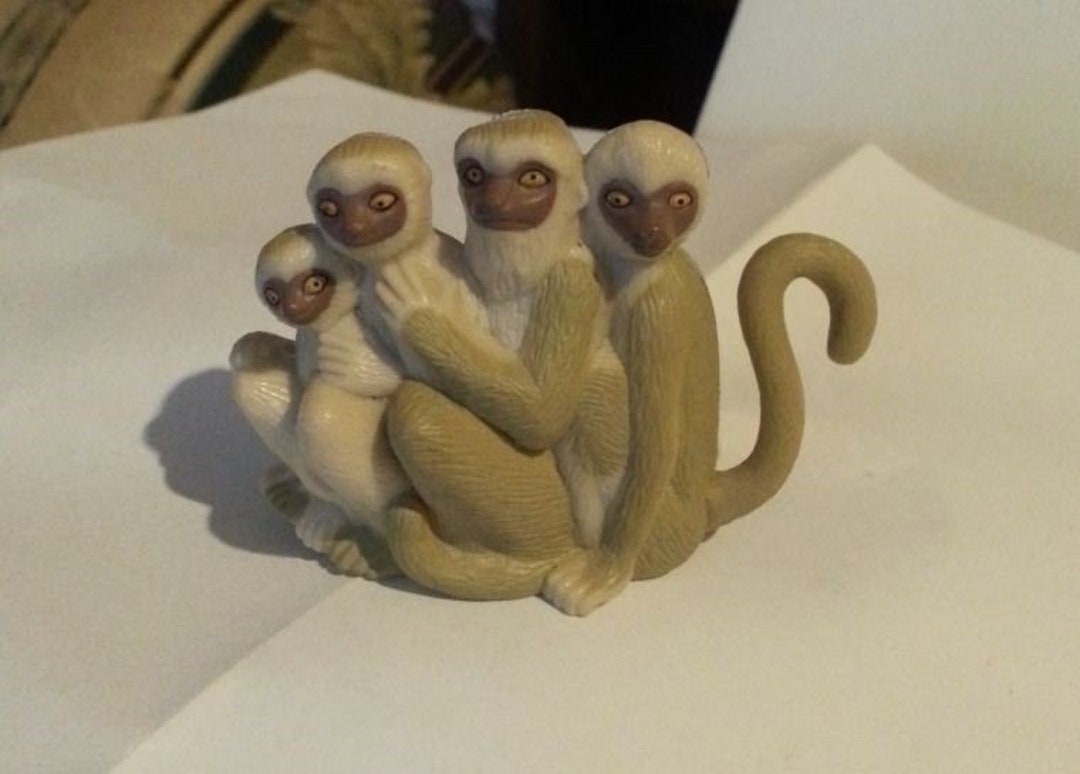 Marmoset Monkeys PVC Cake Topper Action Figure - Etsy
