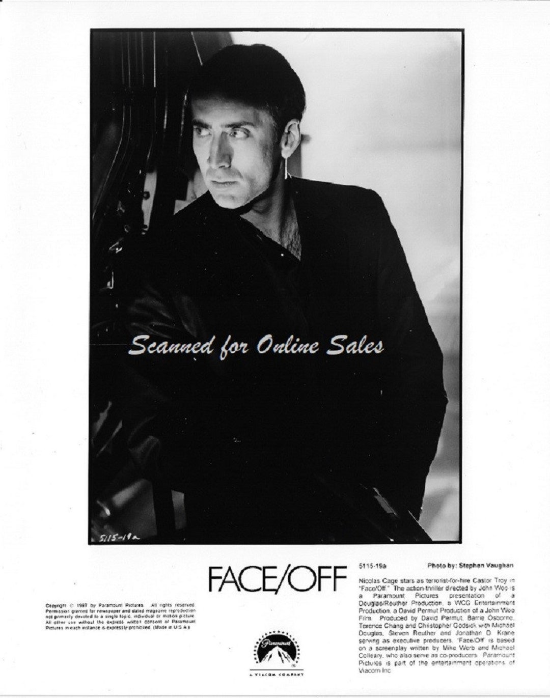 Face/off Nicholas Cage Castor Troy 8x10 Press Photo 5115-19a - Etsy