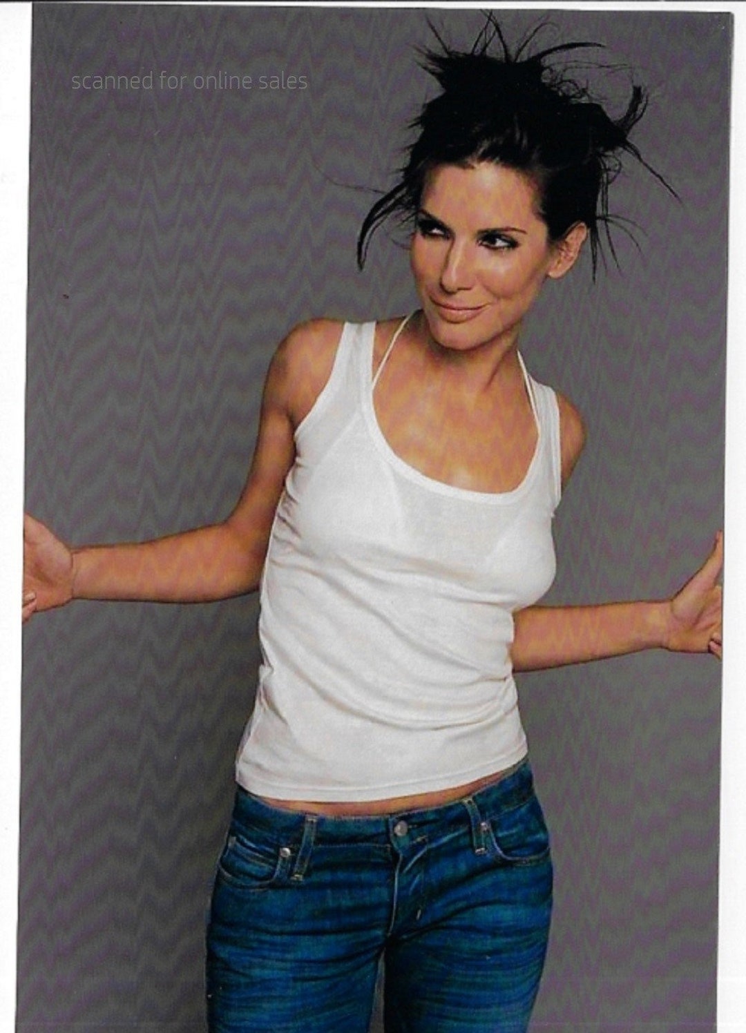 Sandra Bullock White Tee Shirt and Jeans 4x6 Photo - Etsy