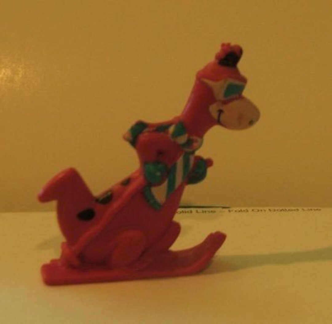 Flintstones Purple Dino Dinosaur PVC Figurine on Skies 1991 - Etsy