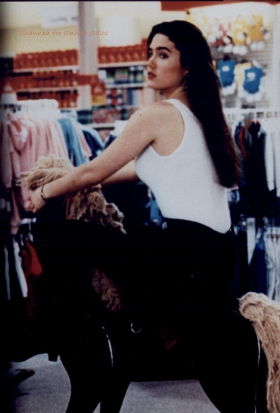 Jennifer Connelly Rides a Rocking Horse 4x6 Photo | Etsy