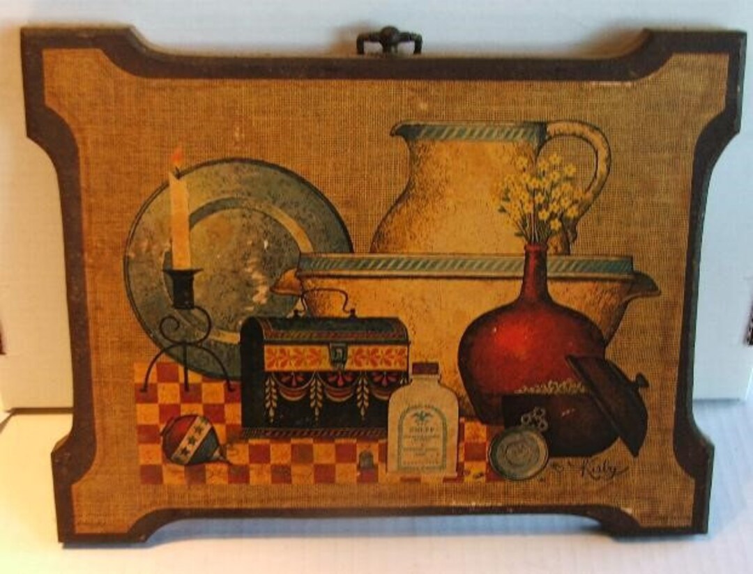 Vintage Stapco Lithographs Plaques by Kirby Pressed Wood - Etsy