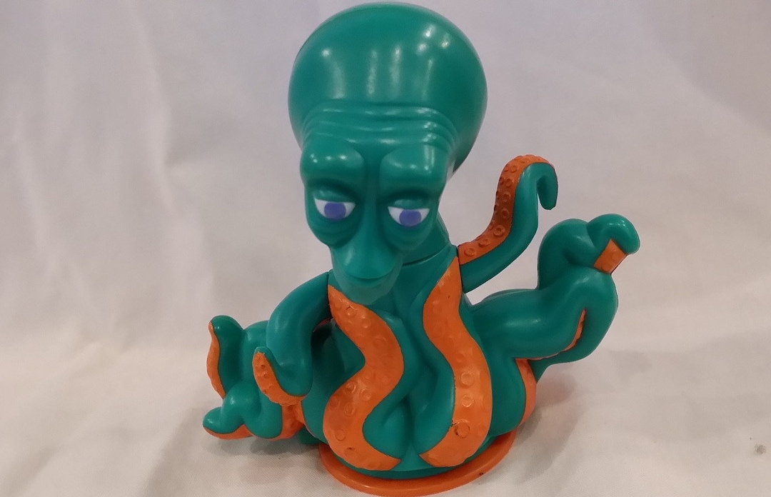 Shark Tales Burger King Luca the Octopus 4.25 Tall Toy Action Figure - Etsy